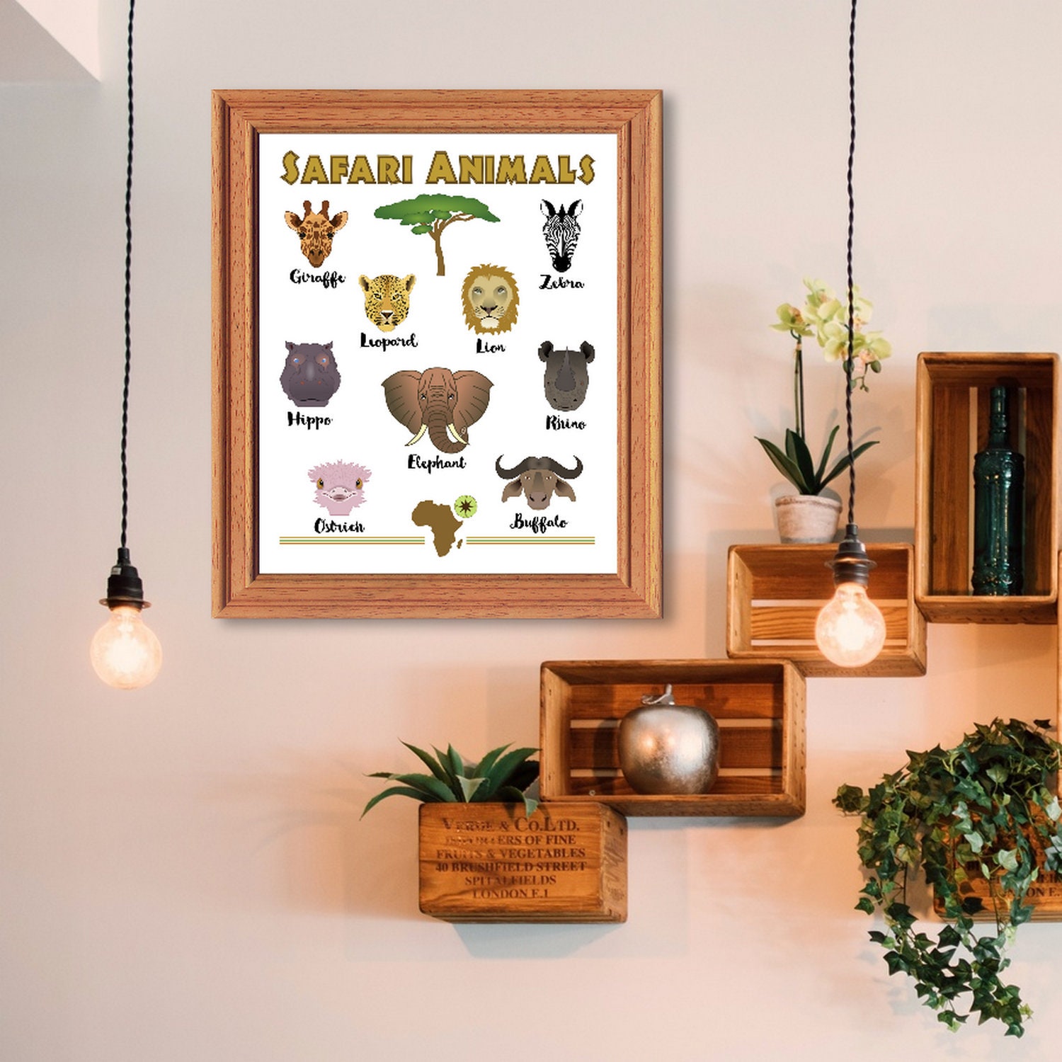 PRINTABLE Safari Animals Poster-Outdoor Adventure | Etsy