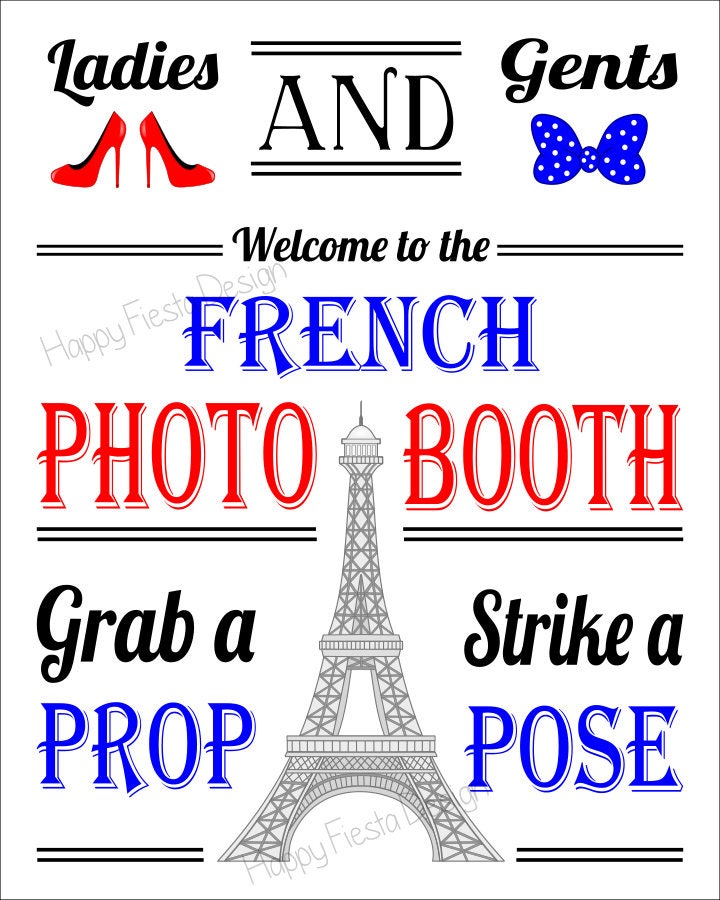 PRINTABLE France Photo Booth Props–french Photo Booth-france Photo ...