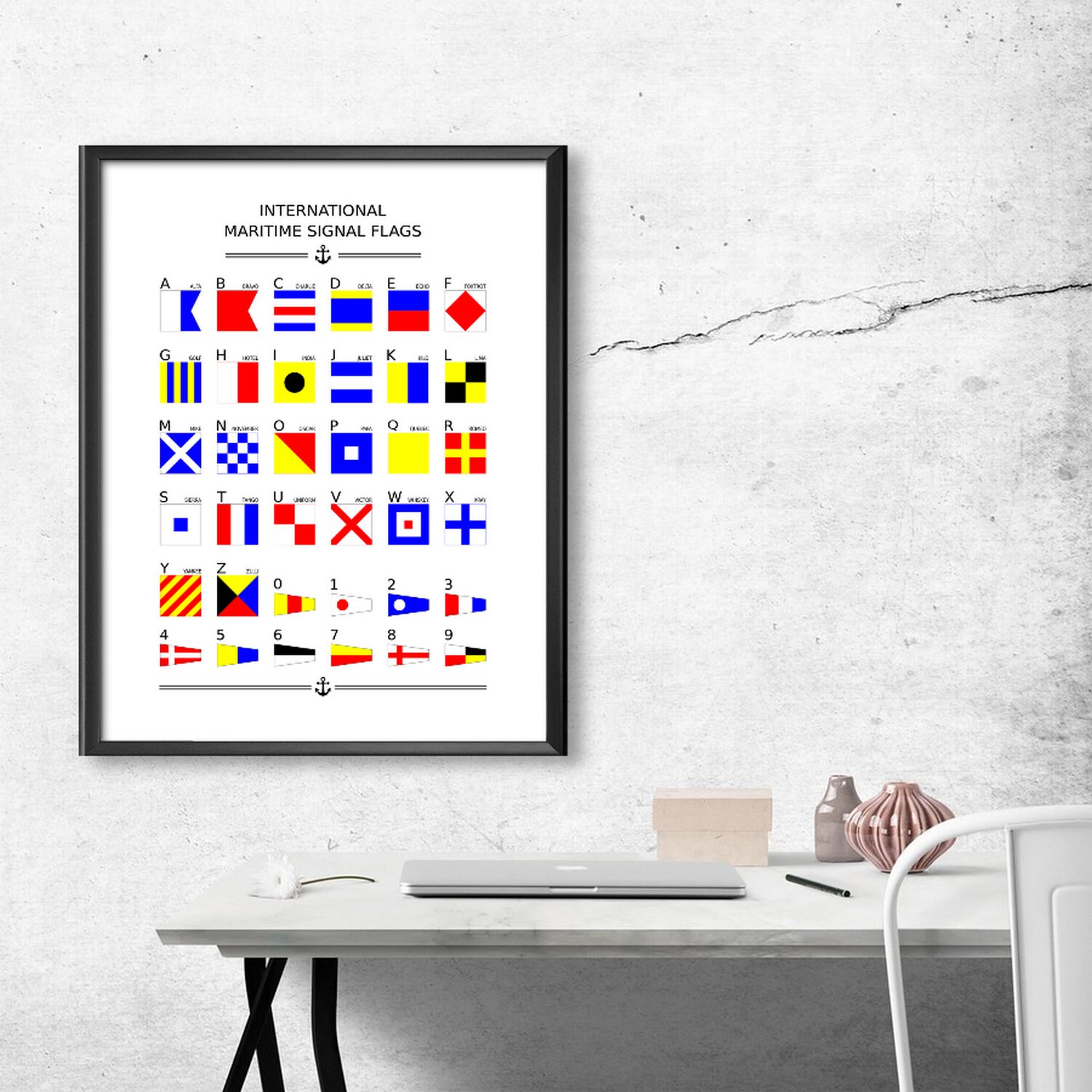 International Maritime Signal Flags Poster-nautical Alphabet-nautical ...