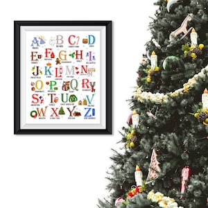 PRINTABLE Christmas Alphabet-christmas Abc-printable Alphabet-classroom ...