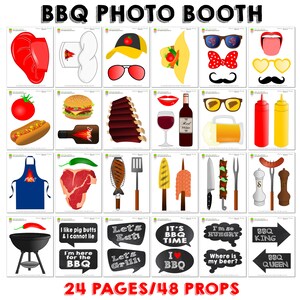 PRINTABLE BBQ Photo Booth Props-bbq Party Props-bbq Photo Props-grill ...