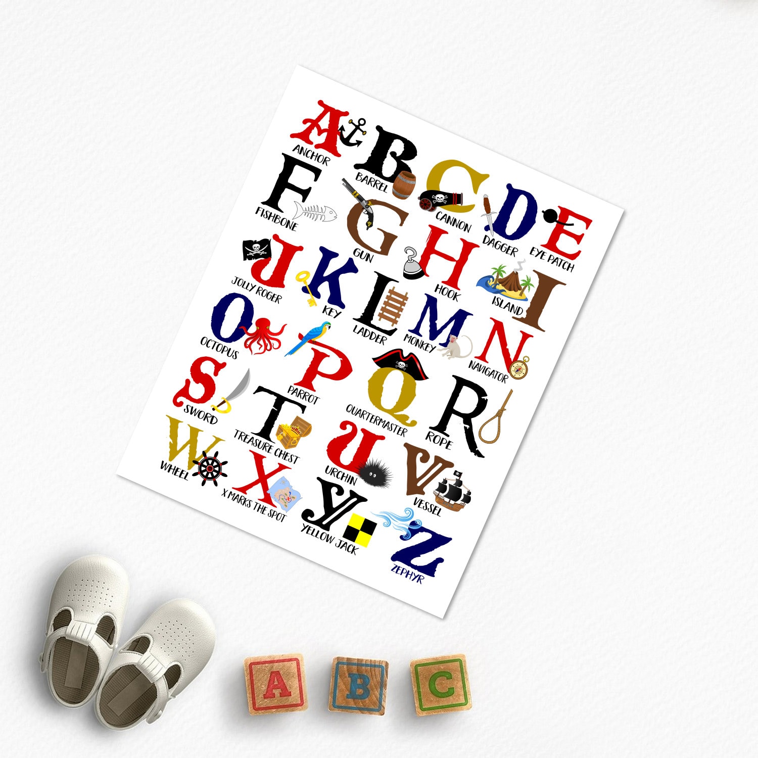 Pirate Alphabet Poster-printable Alphabet-printable Pirate ABC - Etsy UK