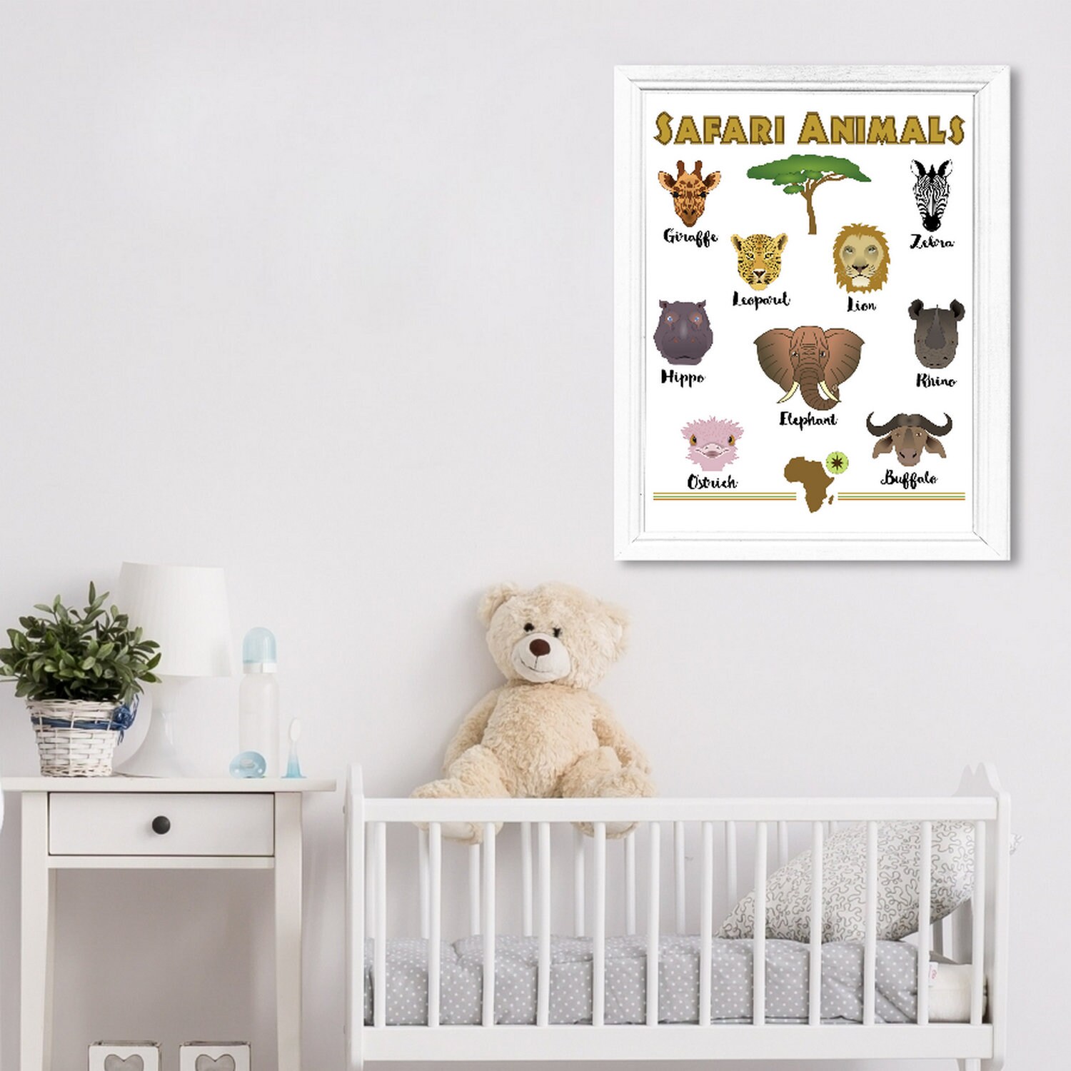 PRINTABLE Safari Animals Poster-Outdoor Adventure | Etsy