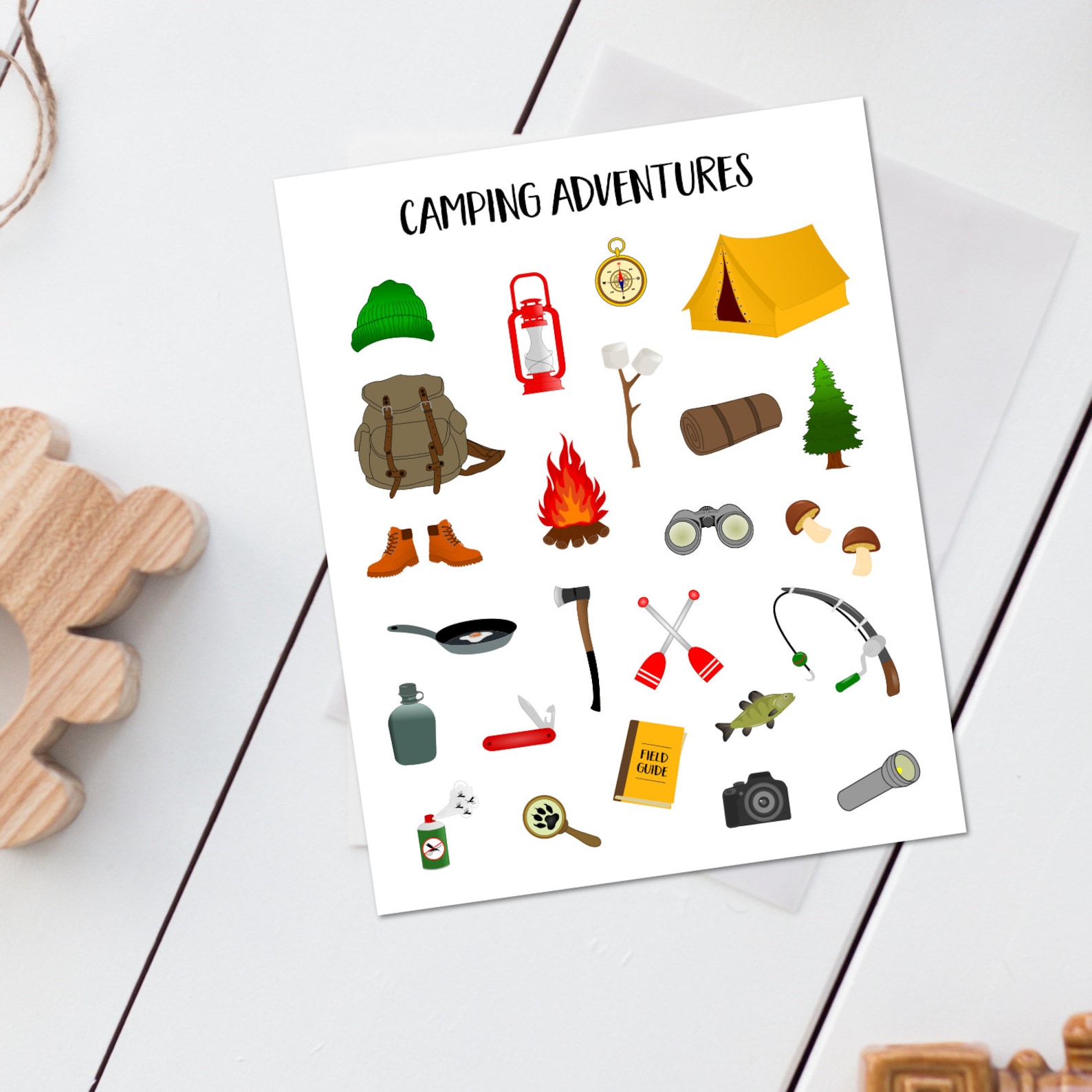 Printable Camping Adventure Print-kids Camping Print-happy Camper ...