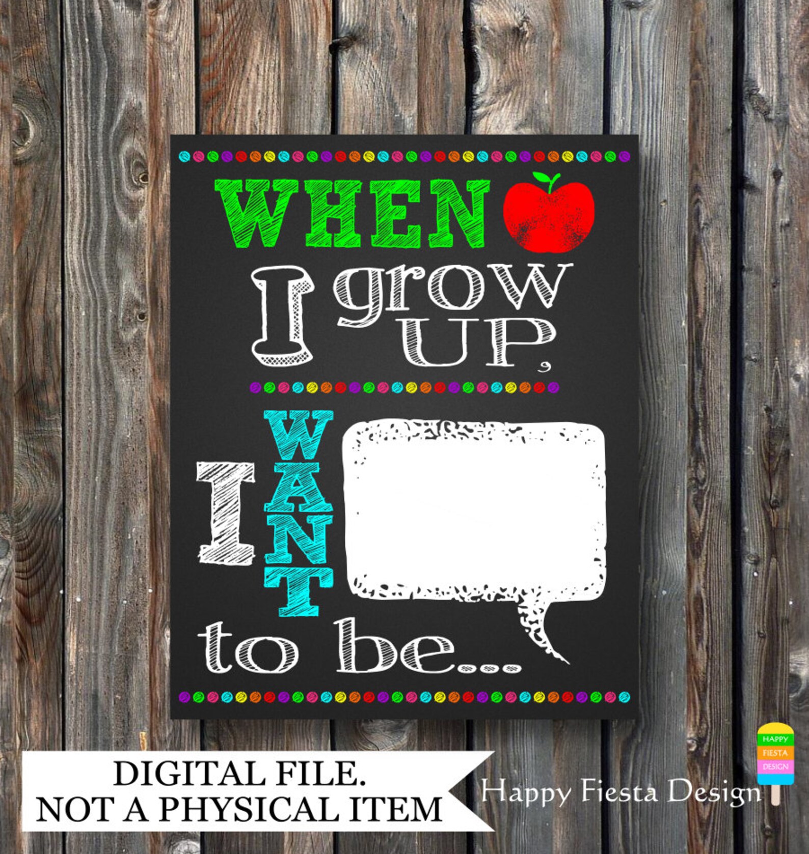PRINTABLE When I Grow up I Want to Be Signback to School - Etsy