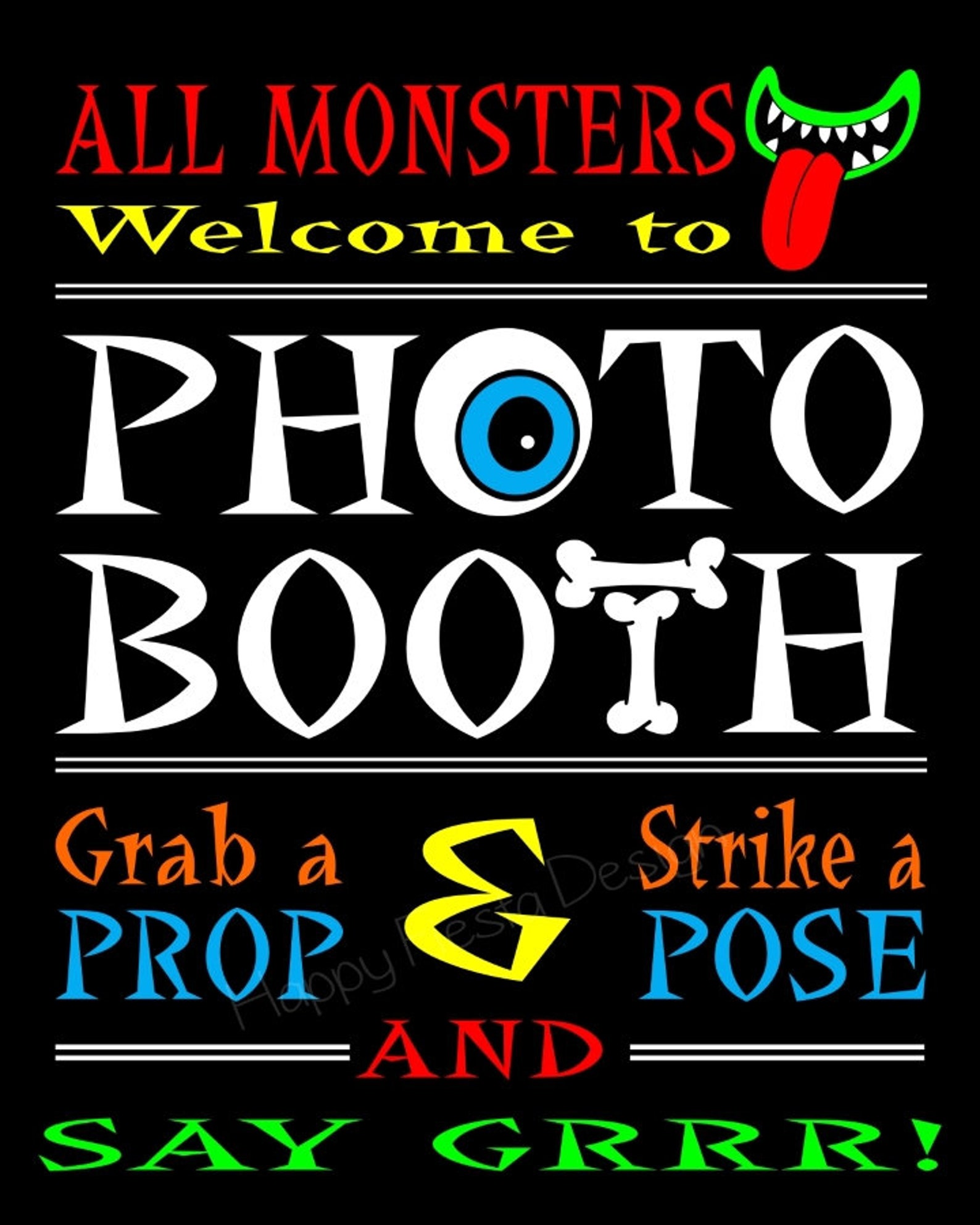PRINTABLE Monster Photo Booth Props-monster Props-monster - Etsy