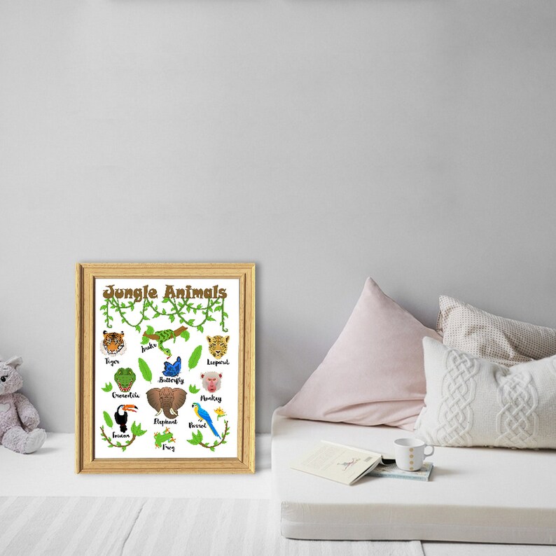 Jungle Animals Poster-printable Poster-jungle Poster-outdoor Adventure ...