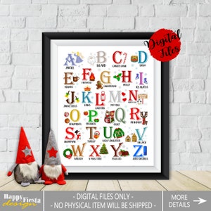 PRINTABLE Christmas Alphabet-christmas Abc-printable Alphabet-classroom ...