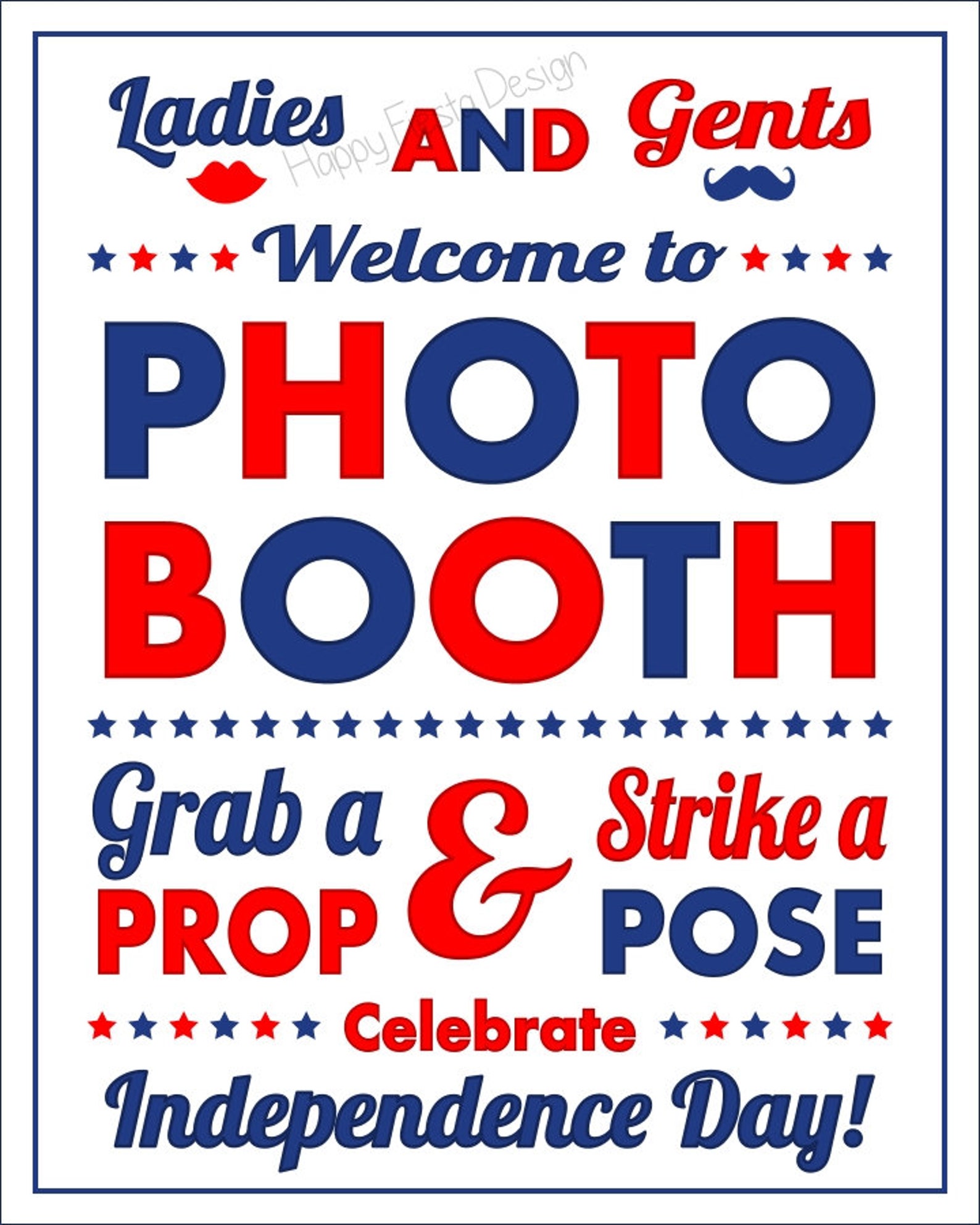 PRINTABLE 4th of July Photo Booth Props-independence Day - Etsy