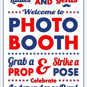 PRINTABLE 4th of July Photo Booth Props-independence Day Props ...