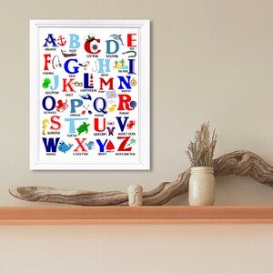 Nautical Alphabet Poster-printable Alphabet-nautical ABC Poster-sailor ...