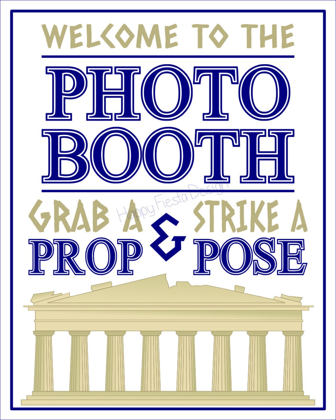 PRINTABLE Greece Photo Booth Propsgreece Travel Props-greek - Etsy