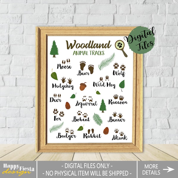 Woodland Animal Tracks Printable - Etsy