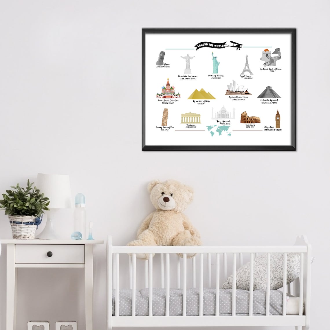 Printable World Landmarks Poster-adventure Print-monuments of - Etsy