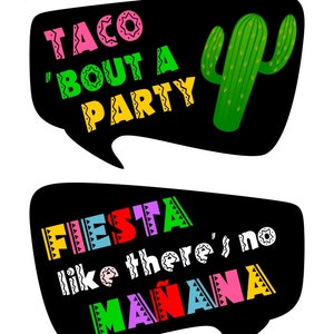 PRINTABLE Cinco De Mayo Photo Booth Props–printable Fiesta Props-speech ...