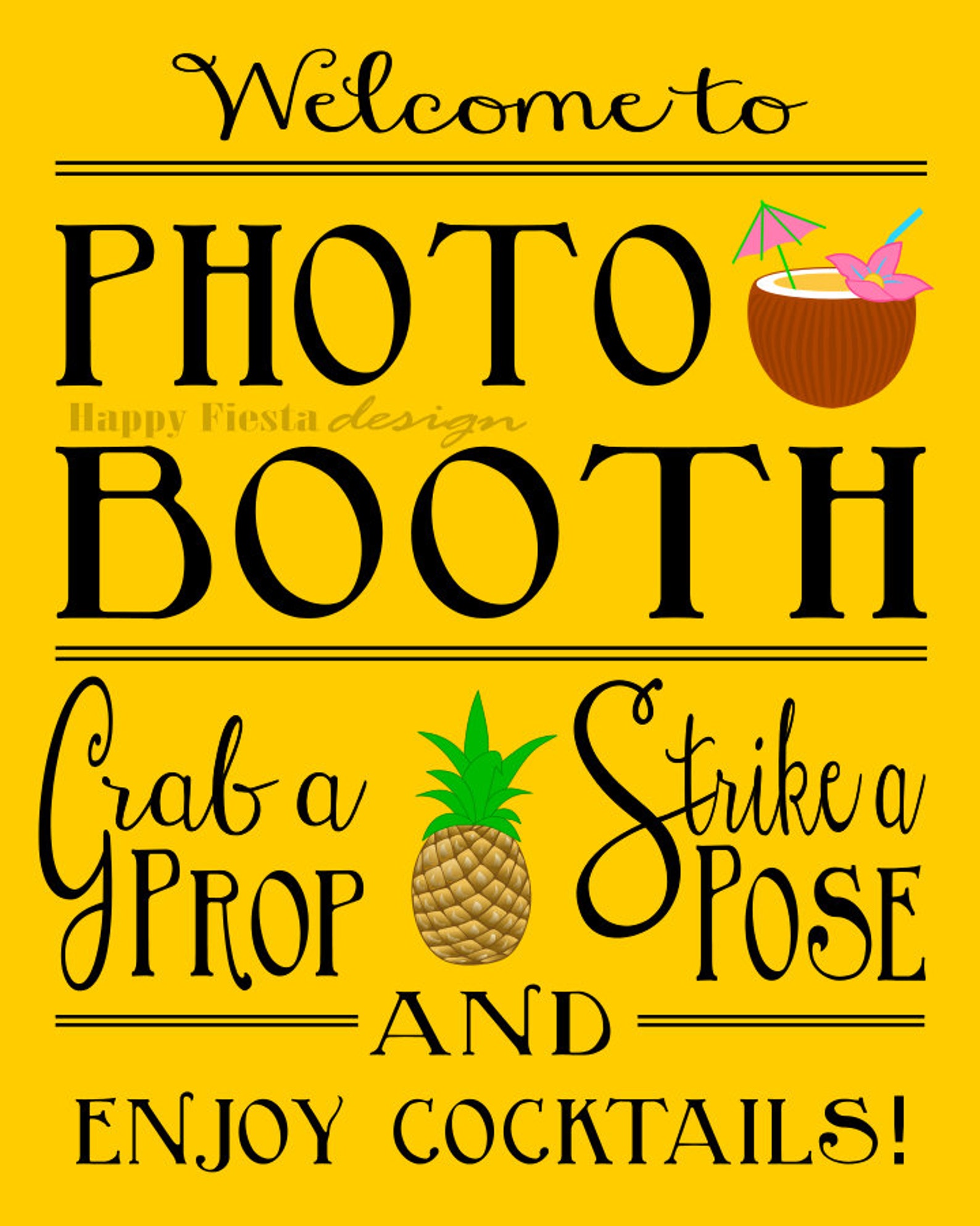 PRINTABLE Cocktail Party Photo Booth Props-Drink | Etsy