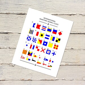 International Maritime Signal Flags Poster-nautical - Etsy