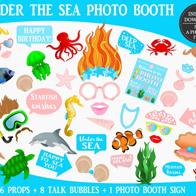 Mermaid Photo Booth Props - Etsy
