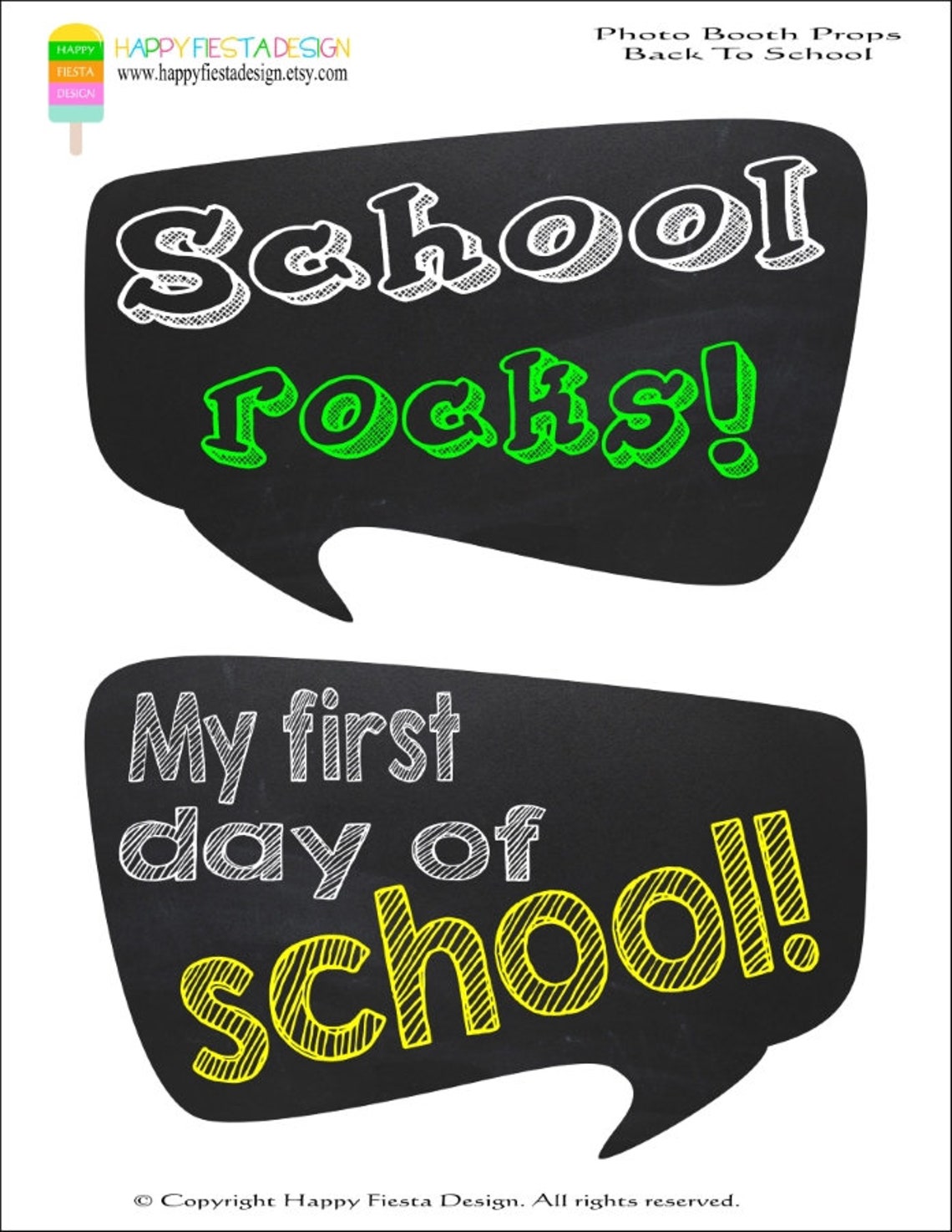 PRINTABLE Back to School Photo Booth Props-1st Day of - Etsy