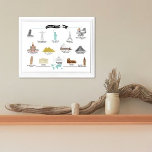 Printable World Landmarks Poster-adventure Print-monuments of the World ...