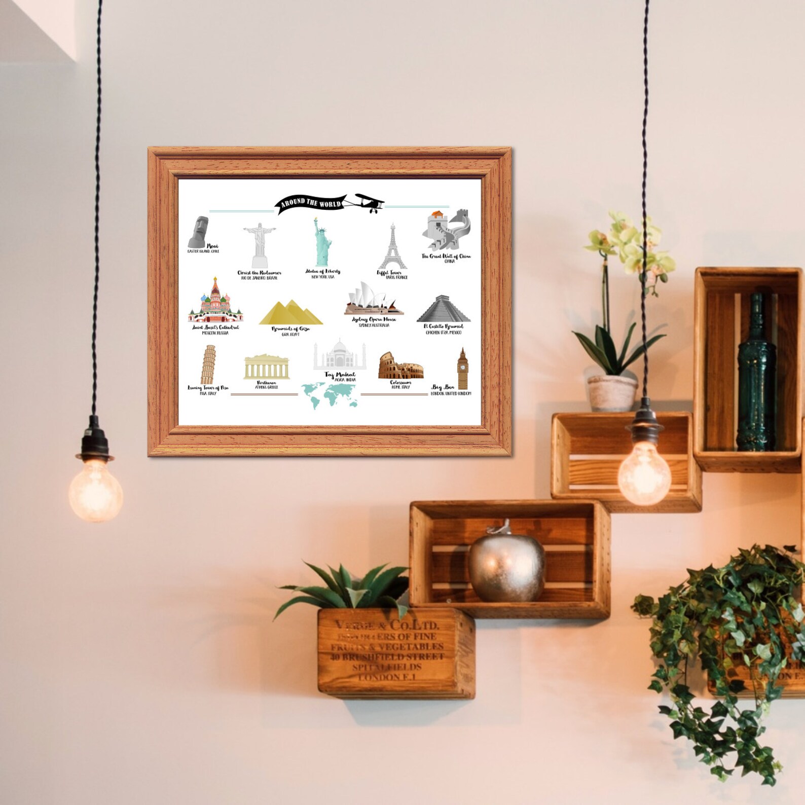 Printable World Landmarks Poster-adventure Print-monuments of - Etsy