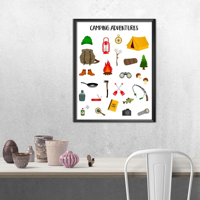 Printable Camping Adventure Print-Kids Camping Print-Happy | Etsy