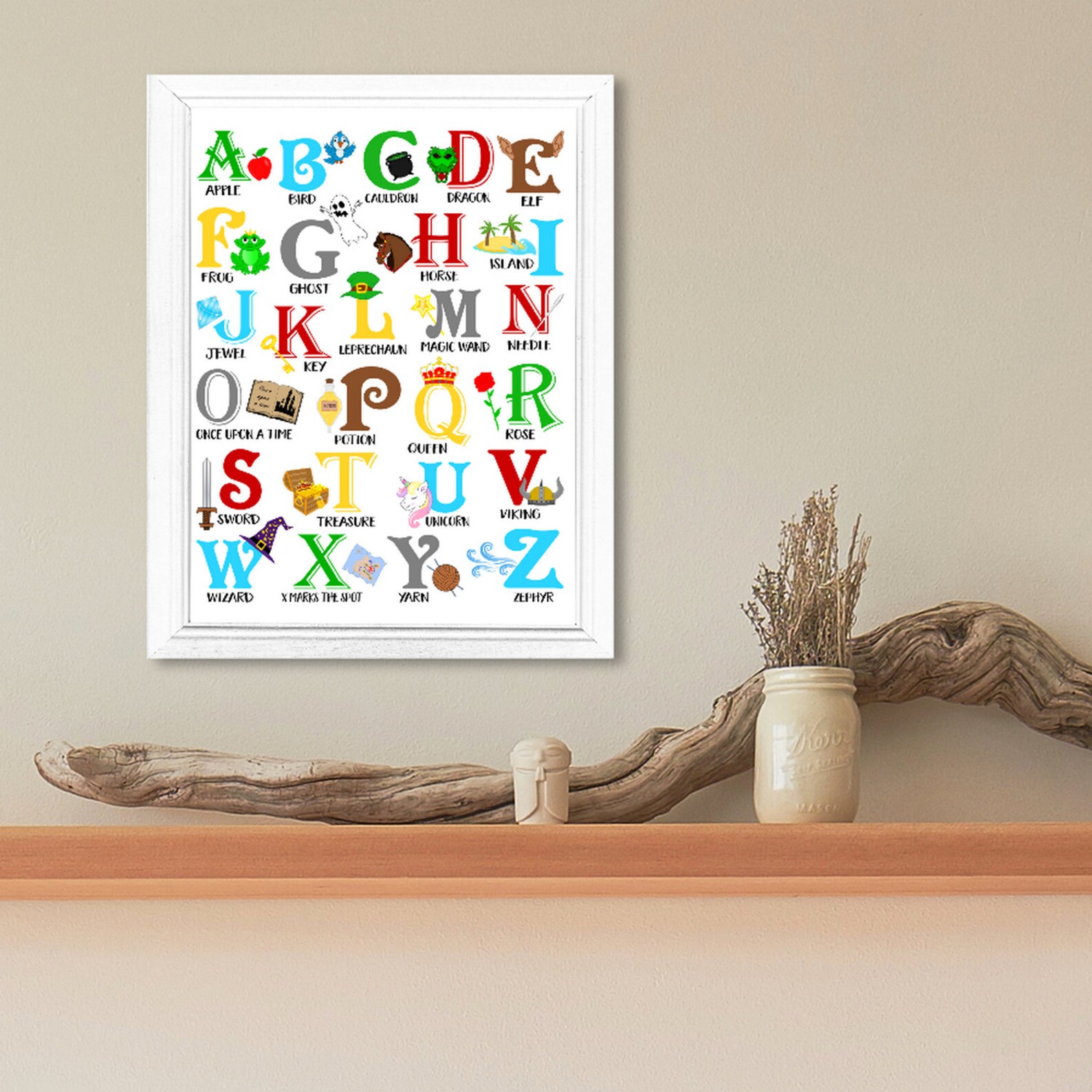 Fairy Tale Alphabet Poster-printable Alphabet-printable Fairy | Etsy