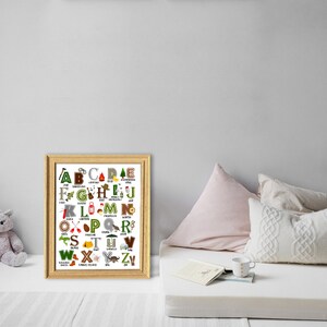 Camping Alphabet Poster-printable Alphabet-camper Alphabet Poster ...