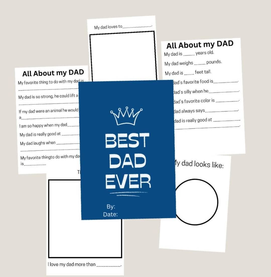 Fathers Day Book Fill in the Blank Book Fathers Day Gift - Etsy