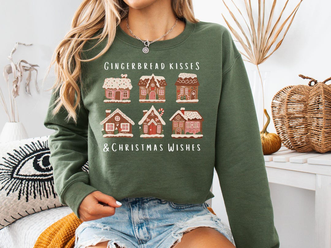 Gingerbread Sweatshirt, Gingerbread House Shirt, Christmas Sweatshirt ...