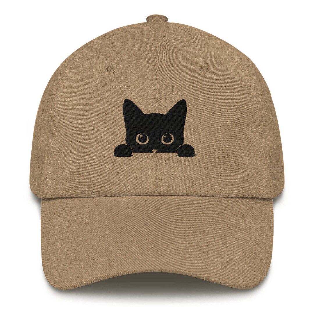 Cat Hat, Peeking Cat Hat, Cat Baseball Cap, Embroidered Hat, Gift for ...