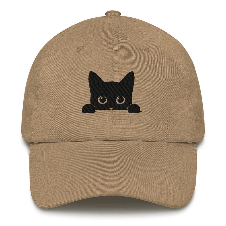 Cat Hat, Peeking Cat Hat, Cat Baseball Cap, Embroidered Hat, Gift for ...
