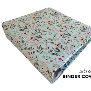FLORAL BINDER COVER Stretch Fabric Binder Cover, 3 Ring Binder Cover ...