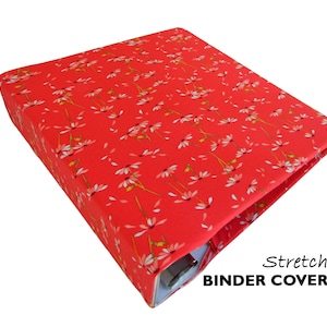 Stretch FLORAL BINDER COVER You Choose Fabric Binder Cover, 3 Ring ...