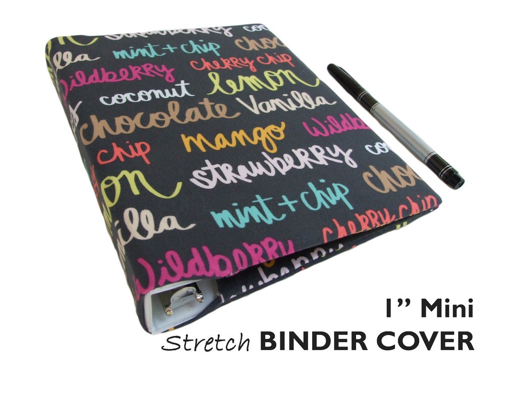 Recipe Binder Cover in ICE CREAM FLAVORS Stretch Fabric | Etsy