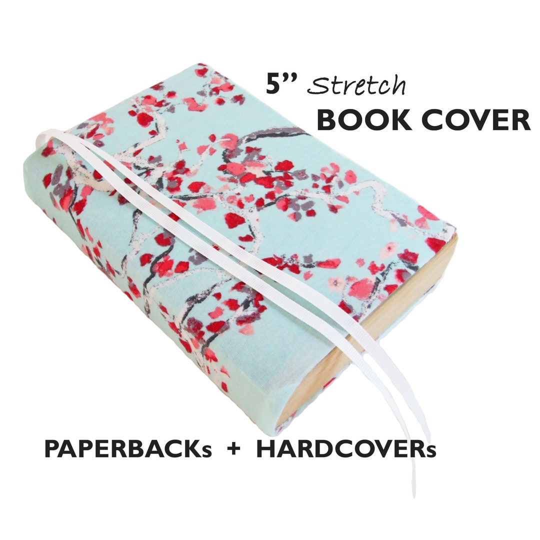 Floral Book Cover for Paperback 5x7 BLUE BLOSSOMS 5