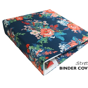 Stretch FLORAL BINDER COVER You Choose Fabric Binder Cover, 3 Ring ...
