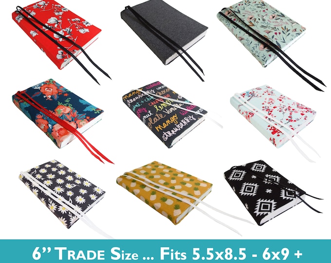 Adjustable Book Cover Fabric Book Cover Floral Book Sleeve Fabric Book ...