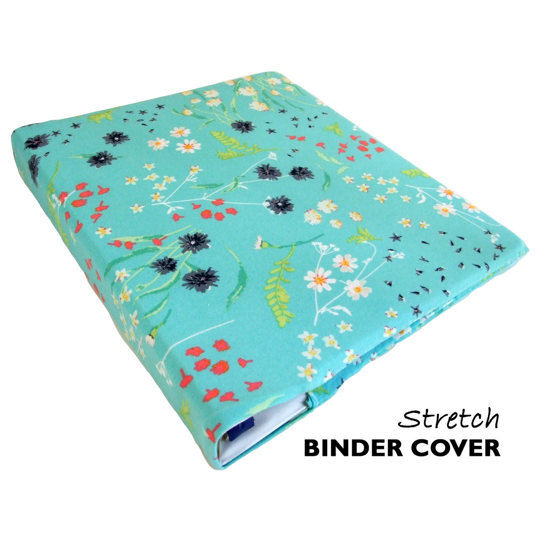 FLORAL BINDER COVER Stretch Fabric Binder Cover, 3 Ring Binder Cover ...