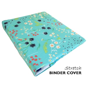 FLORAL BINDER COVER Stretch Fabric Binder Cover, 3 Ring Binder Cover ...