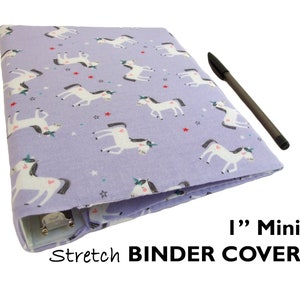 PURPLE UNICORN Binder Cover Fabric, Unicorn Planner Cover, Cute Binder ...