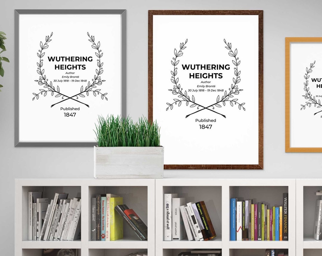 Wuthering Heights Art Print, Book Quote PRINTABLE Wall Art, Emily ...