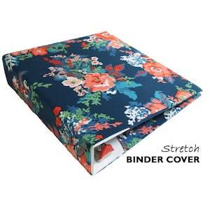 FLORAL BINDER COVER Stretch Fabric Binder Cover, 3 Ring Binder Cover ...
