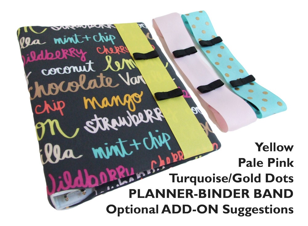 Recipe Binder Cover in ICE CREAM FLAVORS Stretch Fabric | Etsy