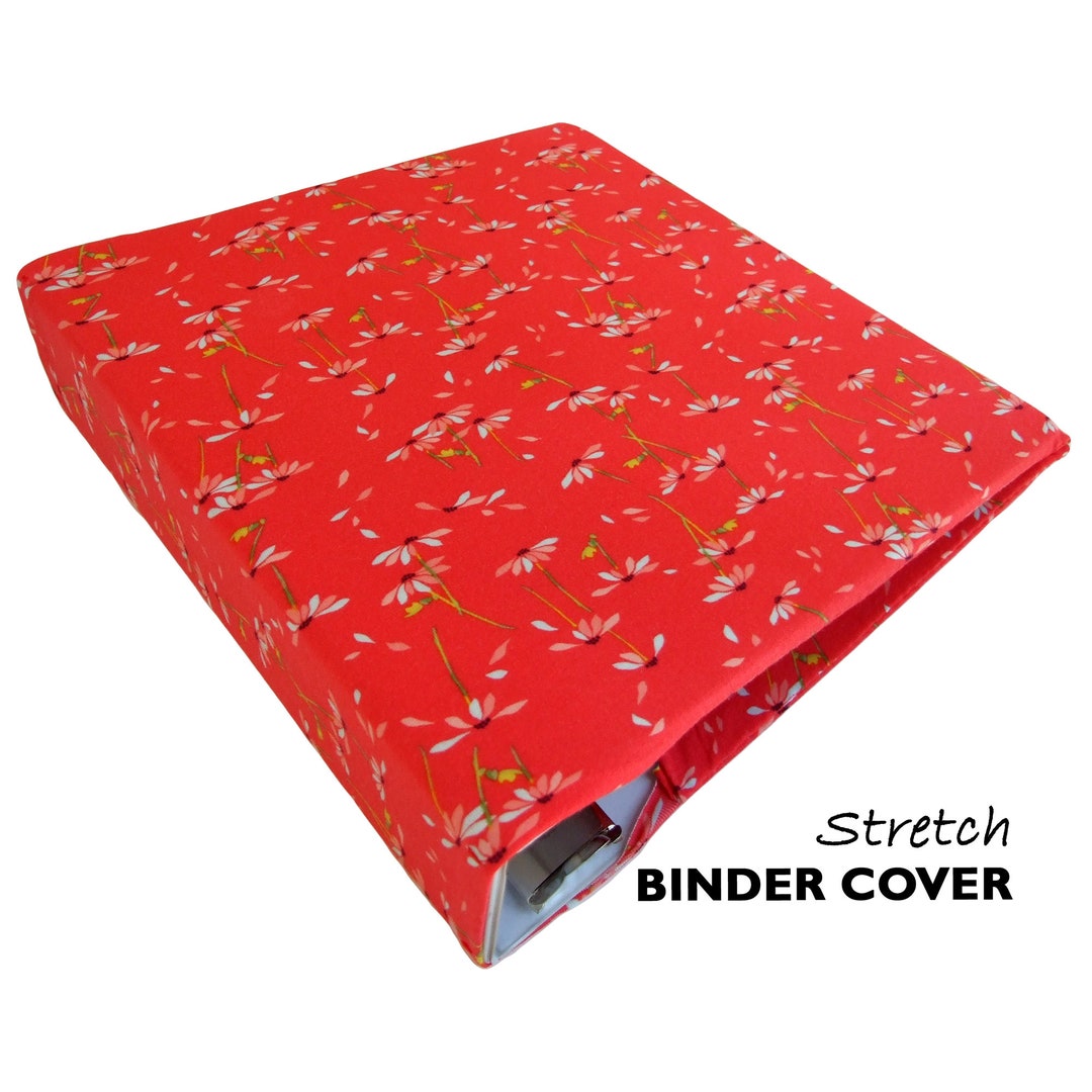 Love Me Pink FLORAL BINDER COVER Stretch Fabric Binder Cover, 3 Ring ...