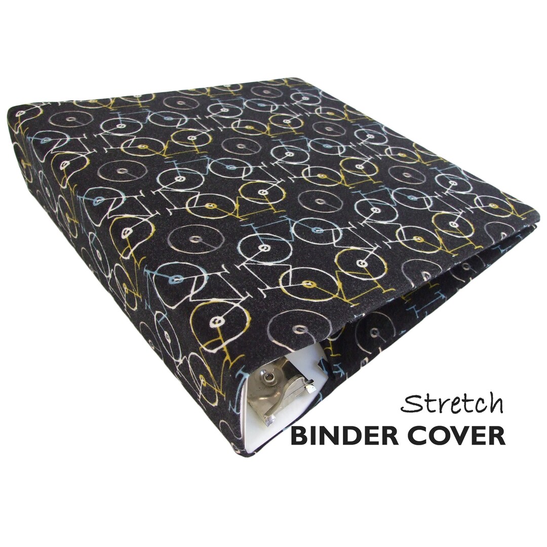 3 Ring Binder Cover in BICYCLES Stretch Fabric Binder Cover, Cute ...