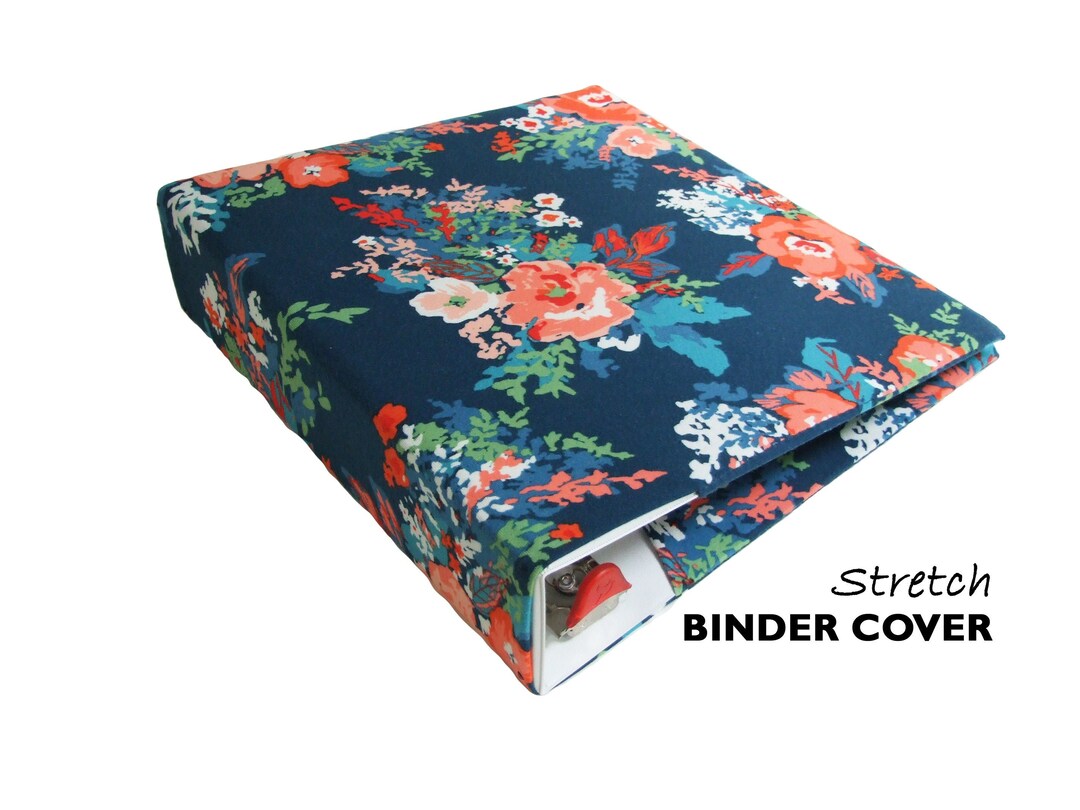 FLORAL BINDER COVER Stretch Fabric Binder Cover 3 Ring Binder - Etsy