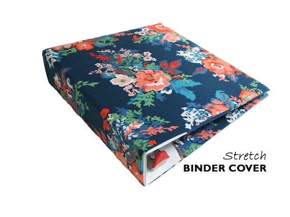 FLORAL BINDER COVER Stretch Fabric Binder Cover 3 Ring Binder | Etsy