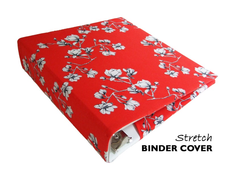 FLORAL BINDER COVER Stretch Fabric Binder Cover, 3 Ring Binder Cover ...
