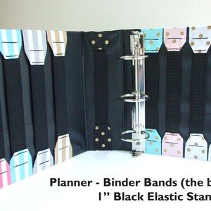 Elastic Planner Band Pen Holder POLKA DOTS Planner Binder Band, A5 ...